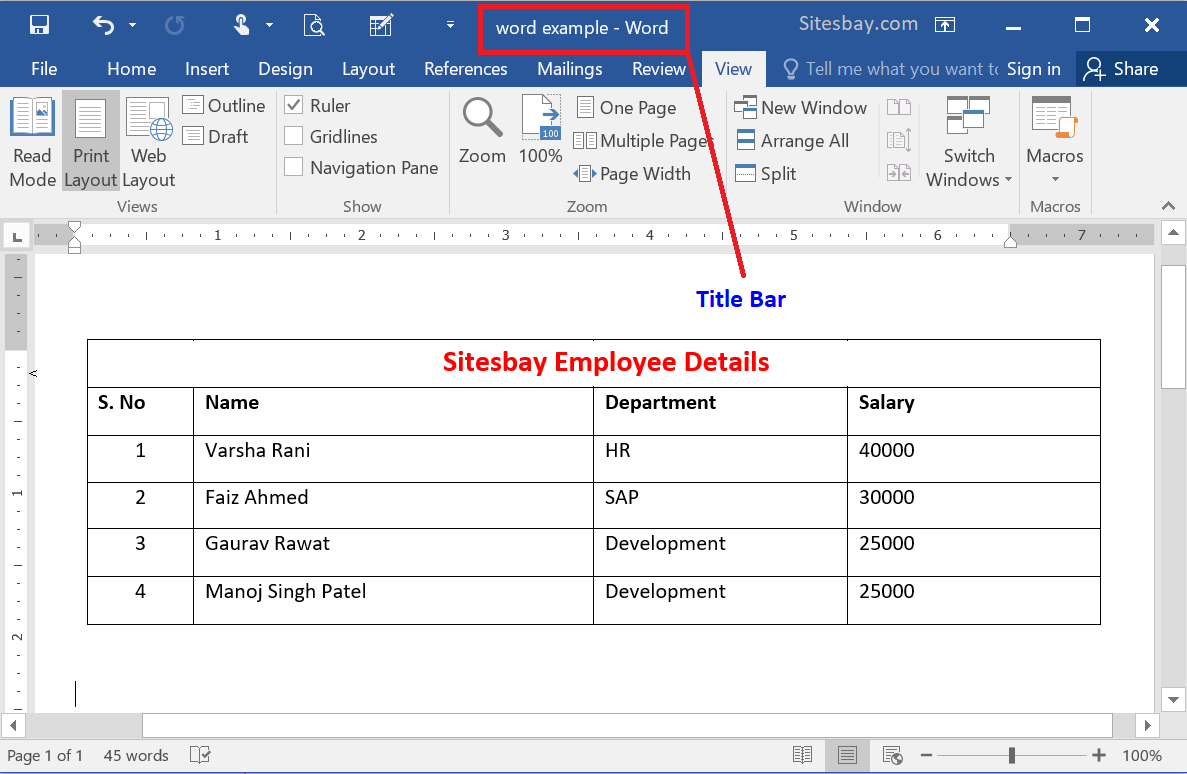 Exploring the MS Word Title Bar: Functions, Features, and Customization ...